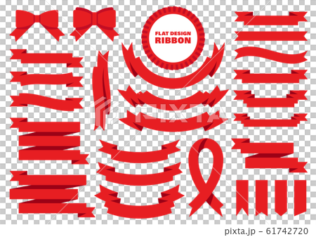 Flat design ribbon set - Stock Illustration [61742720] - PIXTA