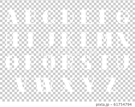 Basic font white - Stock Illustration [61754794] - PIXTA