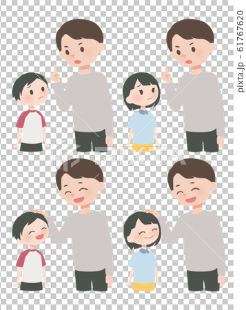 Parent-child illustration - Stock Illustration [61767620] - PIXTA