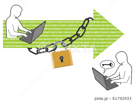 暗号化技術のイラスト素材 [61792033] - PIXTA