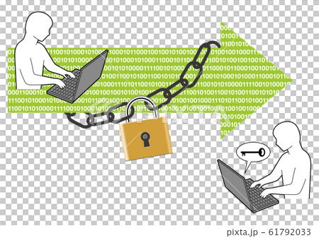 暗号化技術のイラスト素材 [61792033] - PIXTA