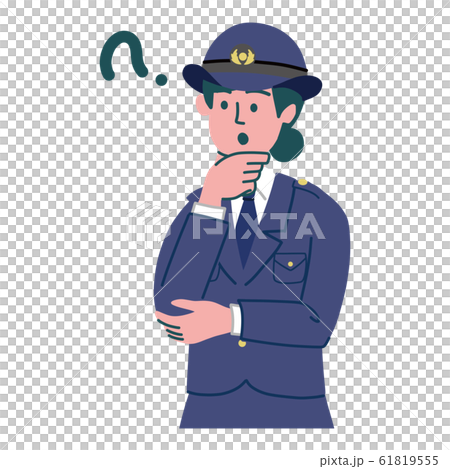 Police officer, policewoman, woman, thinking - Stock Illustration ...