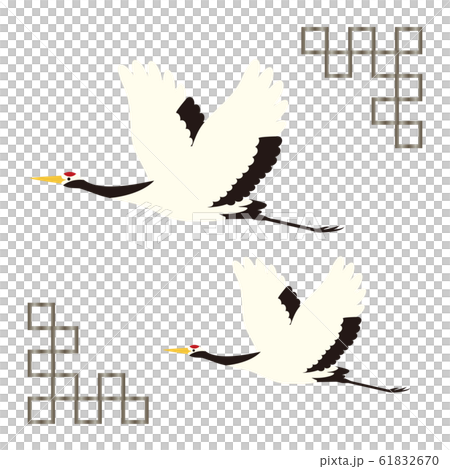 Flying crane background material vector... - Stock Illustration ...