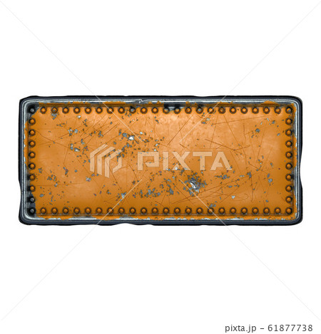 Rusty metal strip with rivets on the center...のイラスト素材 [61877738] - PIXTA