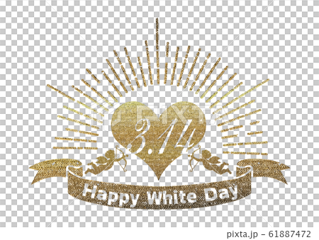 Happy White Day logo mark with hand-drawn touch... - Stock Illustration ...