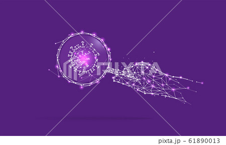 The particles, geometric art, line and dot ofのイラスト素材 [61890013] - PIXTA