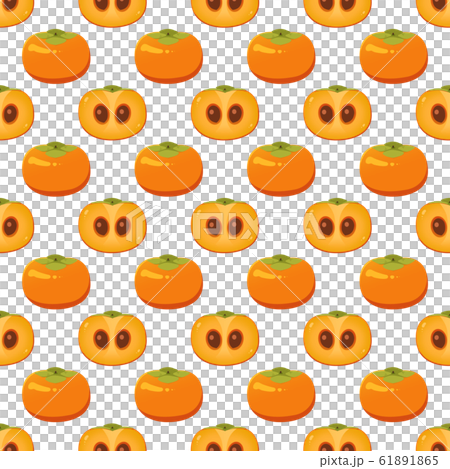 Persimmon pattern illustration - Stock Illustration [61891865] - PIXTA