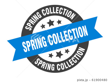 spring collection sign. spring collection roundのイラスト素材 [61900480] - PIXTA