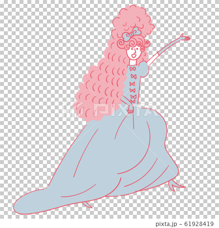 Princess raising hand - Stock Illustration [61928419] - PIXTA
