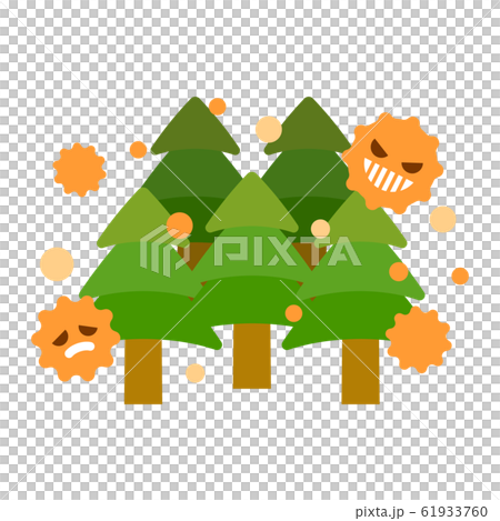 Virus Illustration Pollen Cedar - Stock Illustration [61933760] - PIXTA