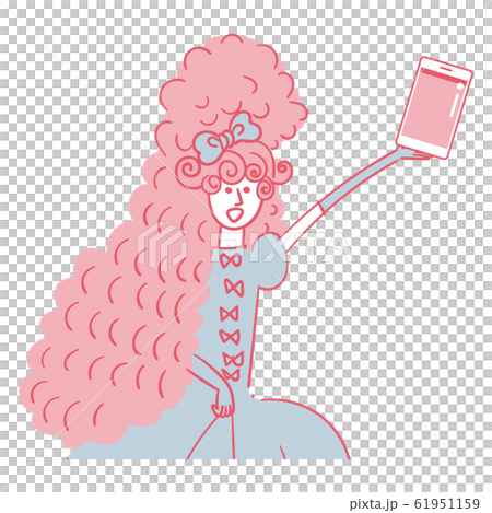 Princess with smartphone - Stock Illustration [61951159] - PIXTA