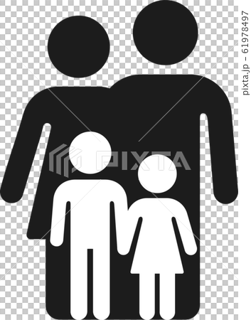 Simple family symbol icon - Stock Illustration [61978497] - PIXTA