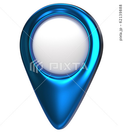 Blue map pointer 3d pin. Location symbol...のイラスト素材 [62139888] - PIXTA