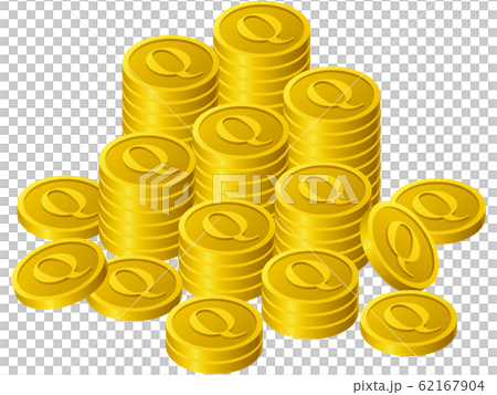 Stacked Q coins - Stock Illustration [62167904] - PIXTA