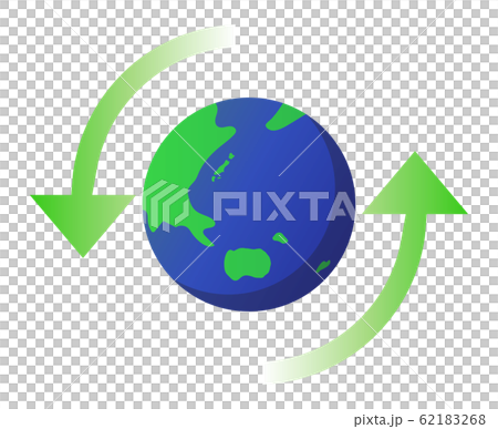 Earth and rotating arrow - Stock Illustration [62183268] - PIXTA