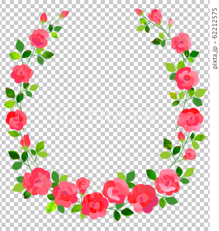 Red rose U-shaped frame - Stock Illustration [62212575] - PIXTA