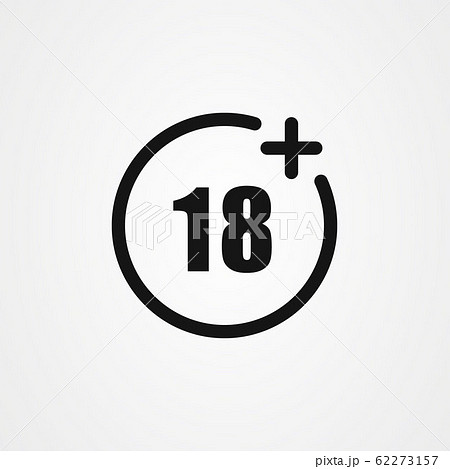 Age restriction symbol vector. 18+ symbol vector.のイラスト素材 [62273157] - PIXTA