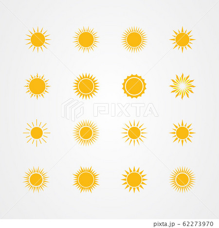 Set of sun icons vector designのイラスト素材 [62273970] - PIXTA