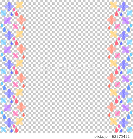 Hydrangea and raindrop frame square colorful - Stock Illustration ...