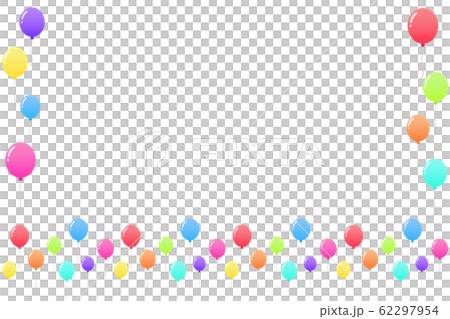 Balloon frame rectangle colorful 2 - Stock Illustration [62297954] - PIXTA