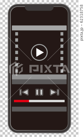 Smartphone video playback screen - Stock Illustration [62318758] - PIXTA