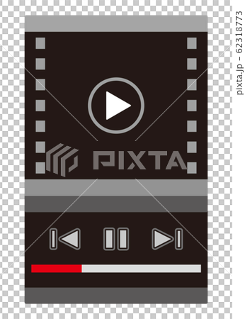 Smartphone video playback screen - Stock Illustration [62318773] - PIXTA