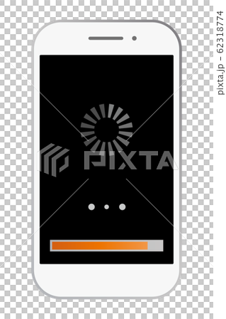 Smartphone loading screen - Stock Illustration [62318774] - PIXTA