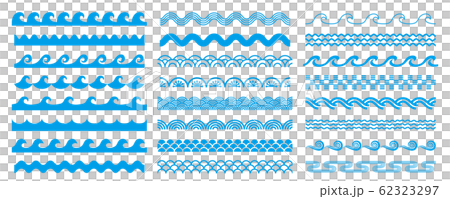Wave line set of various shapes - Stock Illustration [62323297] - PIXTA