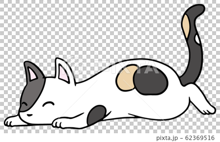 Illustration of a fallen cat (three hairs) - Stock Illustration ...