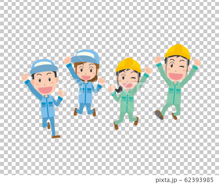 Factory work clothes workers workers work jump - Stock Illustration ...