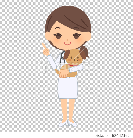 Female vet dog pointing - Stock Illustration [62432362] - PIXTA