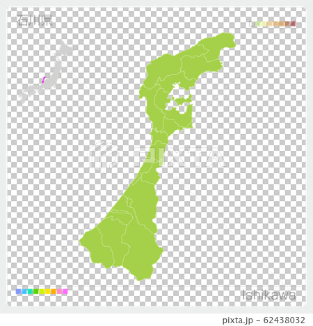 Map of Ishikawa Prefecture / Ishikawa... - Stock Illustration [62438032 ...