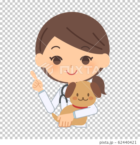 Female vet dog pointing - Stock Illustration [62440421] - PIXTA