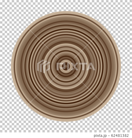 Concentric circle wood grain stump - Stock Illustration [62481382] - PIXTA