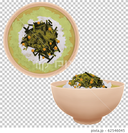 Ochazuke set (wasabi chazuke) 即使打印也很漂亮-插圖素材 [62546045] - PIXTA圖庫