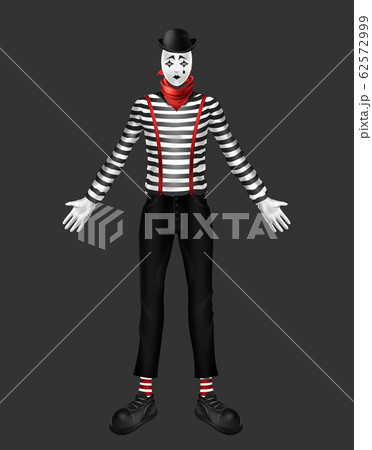 Sad mime costume 3d realistic illustrationのイラスト素材 [62572999] - PIXTA