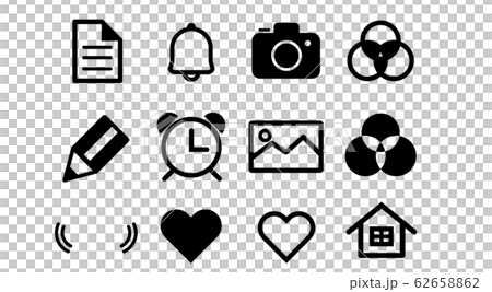 Basic simple shape icon set - Stock Illustration [62658862] - PIXTA