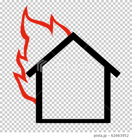House fire drawing - Stock Illustration [62663952] - PIXTA