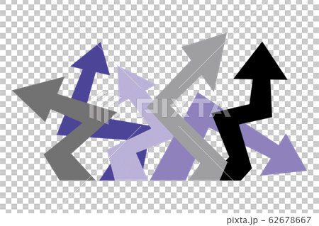 Chaotic arrows scattered - Stock Illustration [62678667] - PIXTA