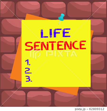 Handwriting text Life Sentence. Concept meaningのイラスト素材 [62809312] - PIXTA