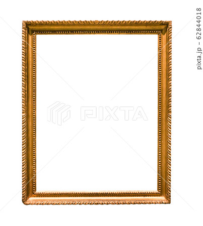 vertical narrow vintage wooden painting frameの写真素材 [62844018] - PIXTA