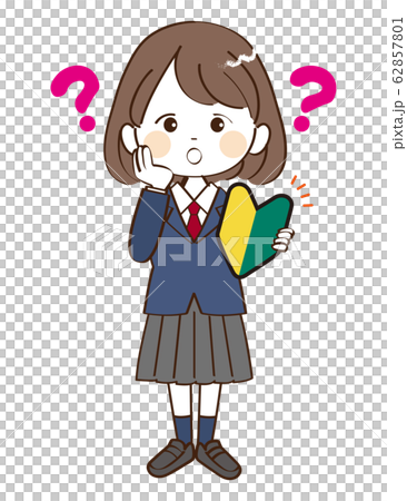 Woman, student, beginner, doubt - Stock Illustration [62857801] - PIXTA