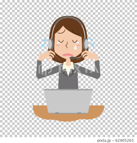 Call center tele appointment inquiry woman... - Stock Illustration ...