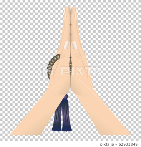 Gassho and rosary - Stock Illustration [62933849] - PIXTA