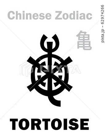 Astrology Alphabet: TORTOISE / TURTLE - sign of...のイラスト素材 [62974266 ...