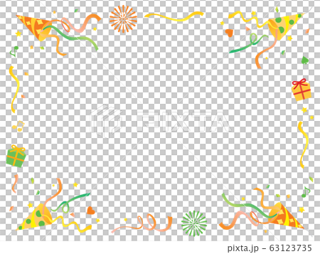 Orange, yellow and green cracker corner frame - Stock Illustration ...