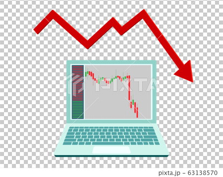 Stock price decline - Stock Illustration [63138570] - PIXTA