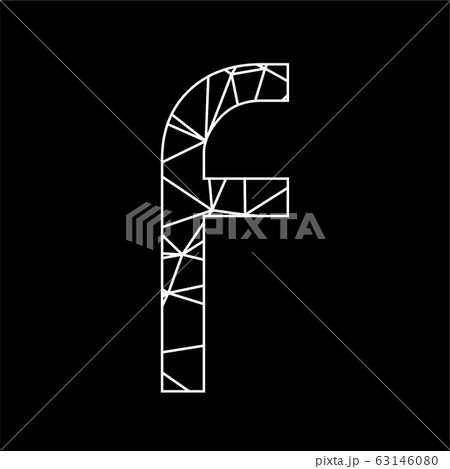 f geometric triangle blockchain fontのイラスト素材 [63146080] - PIXTA