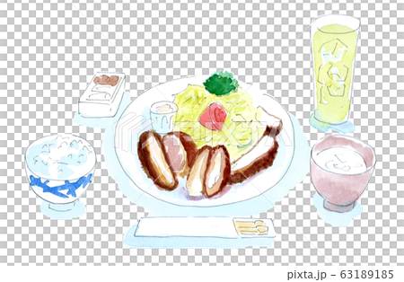 Tonkatsu set menu - Stock Illustration [63189185] - PIXTA