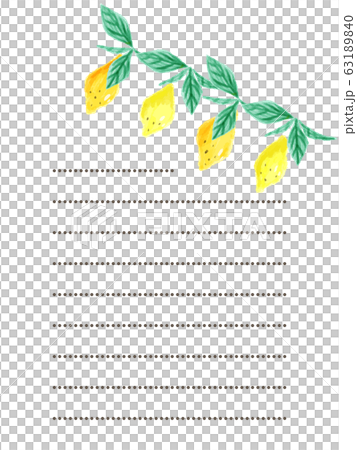 Watercolor lemon letter paper refreshing - Stock Illustration [63189840 ...